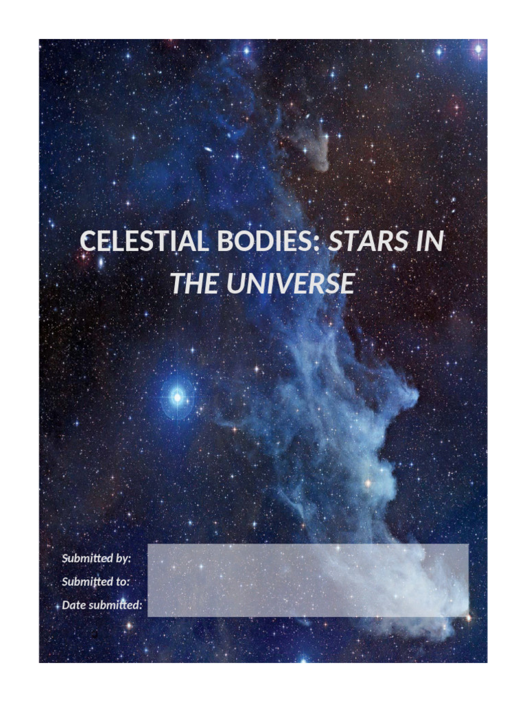 Celestial Bodies Pdf Stars Sun