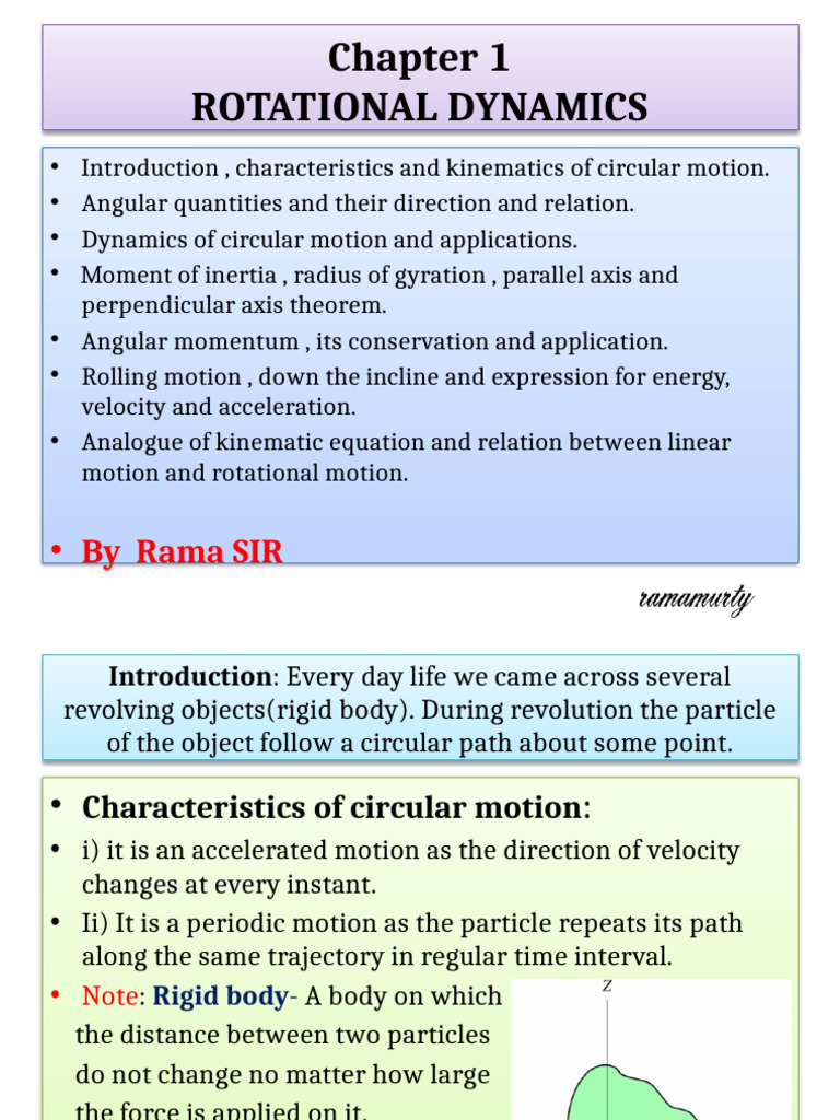 Rotational Dynamics | PDF | Rotation Around A Fixed Axis | Torque