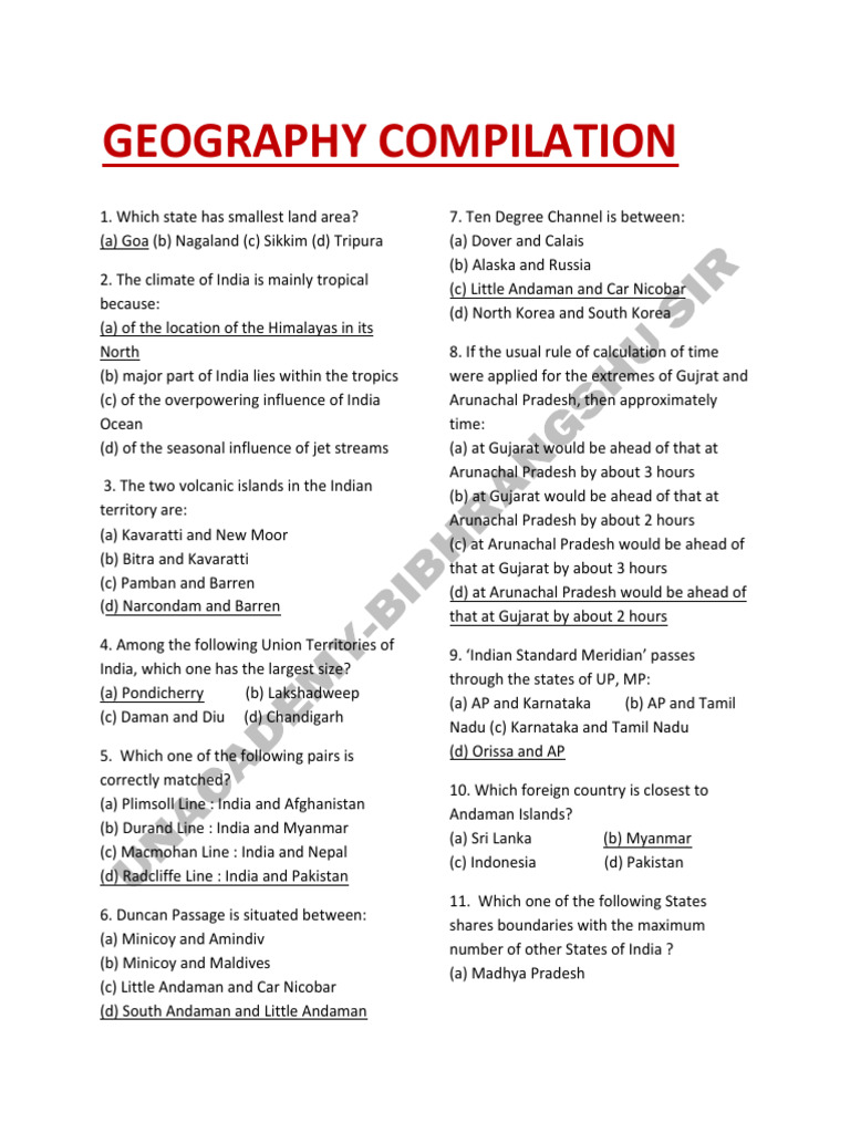 Geography Full Compilation-Bibhrangshu Sir 1703758012454 | PDF | Himalayas | Earth Sciences