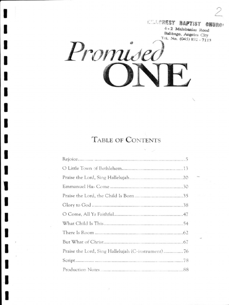 Promised One | PDF