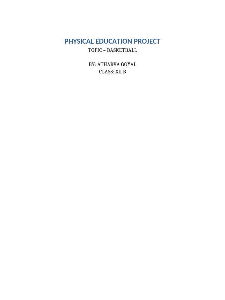 Basketball Project Final No Bold | PDF | Team Sports | Ball Games