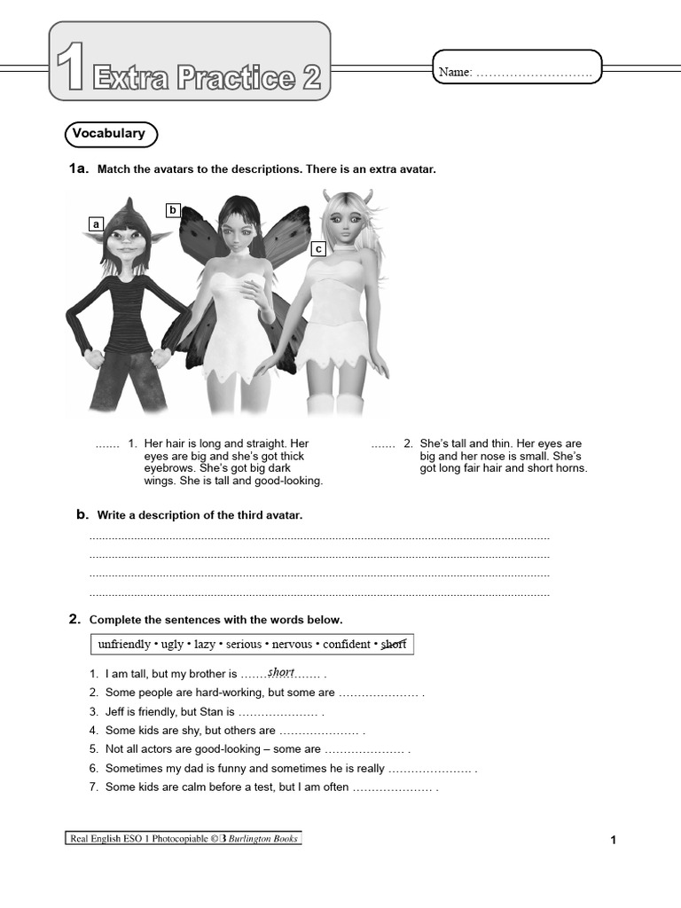 1st Year ESO Extension Worksheet | PDF