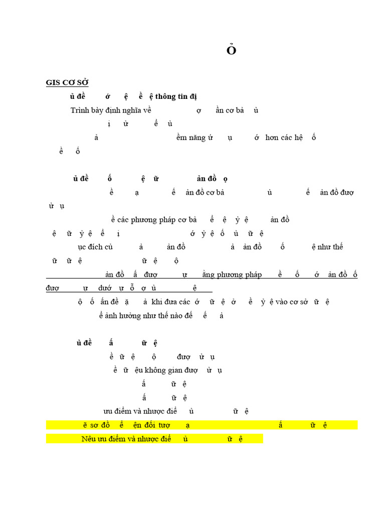 Câu hỏi ôn tập phần GIS 2024-2025 | PDF