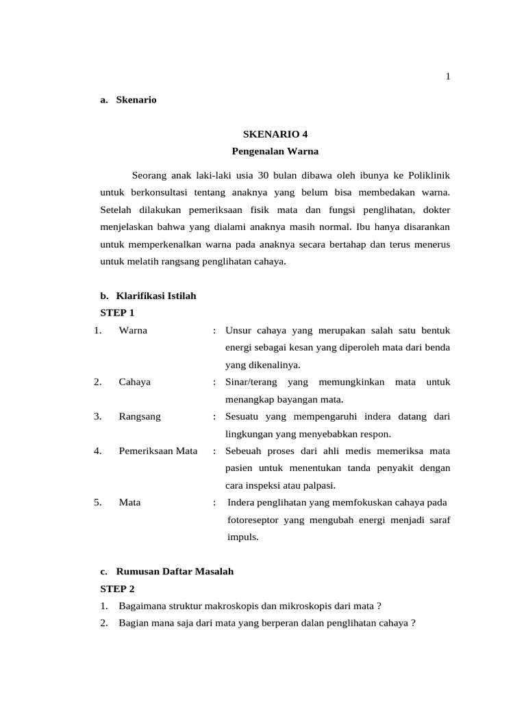 Isi PBL SK 4 Blok 1 | PDF