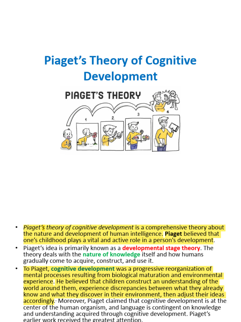 Piaget's Cognitive Development Theory | PDF | Mental Processes ...