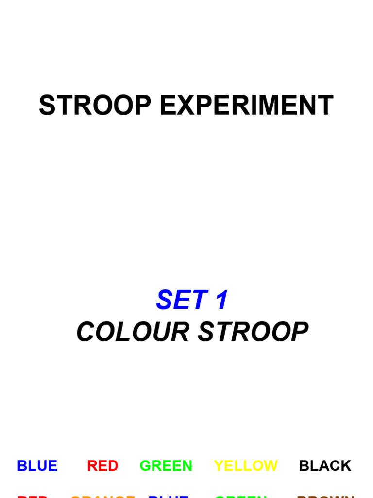 Stroop Effect Experiment (Practical) | PDF | Green | Color
