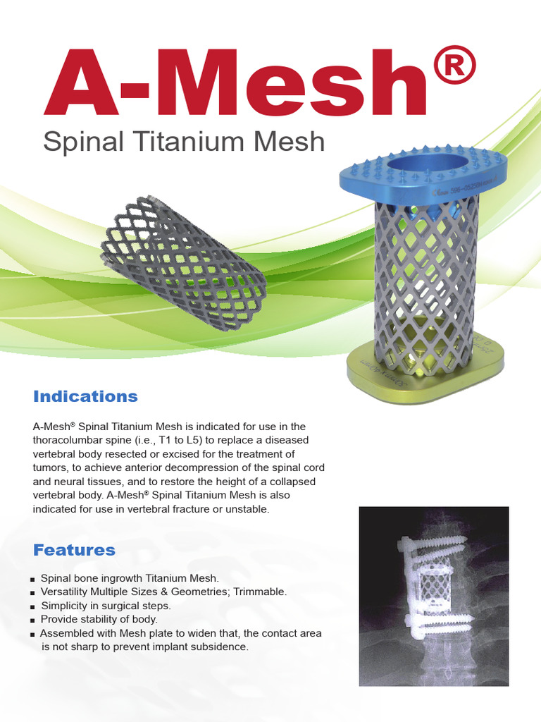 A Mesh Brochure 20221018 | PDF | Spinal Cord | Nervous System