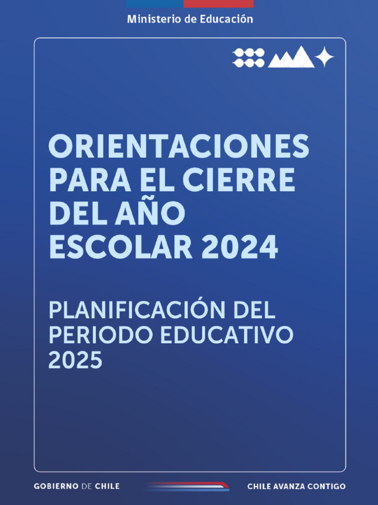 Orientaciones para El Cierre Del Ano Escolar 2024 | PDF | Educación de ...
