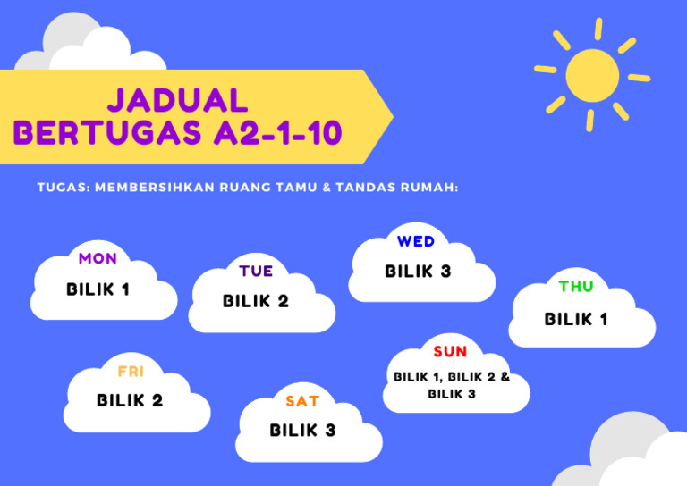 Blue and Yellow Morning Duties Charts Planner | PDF