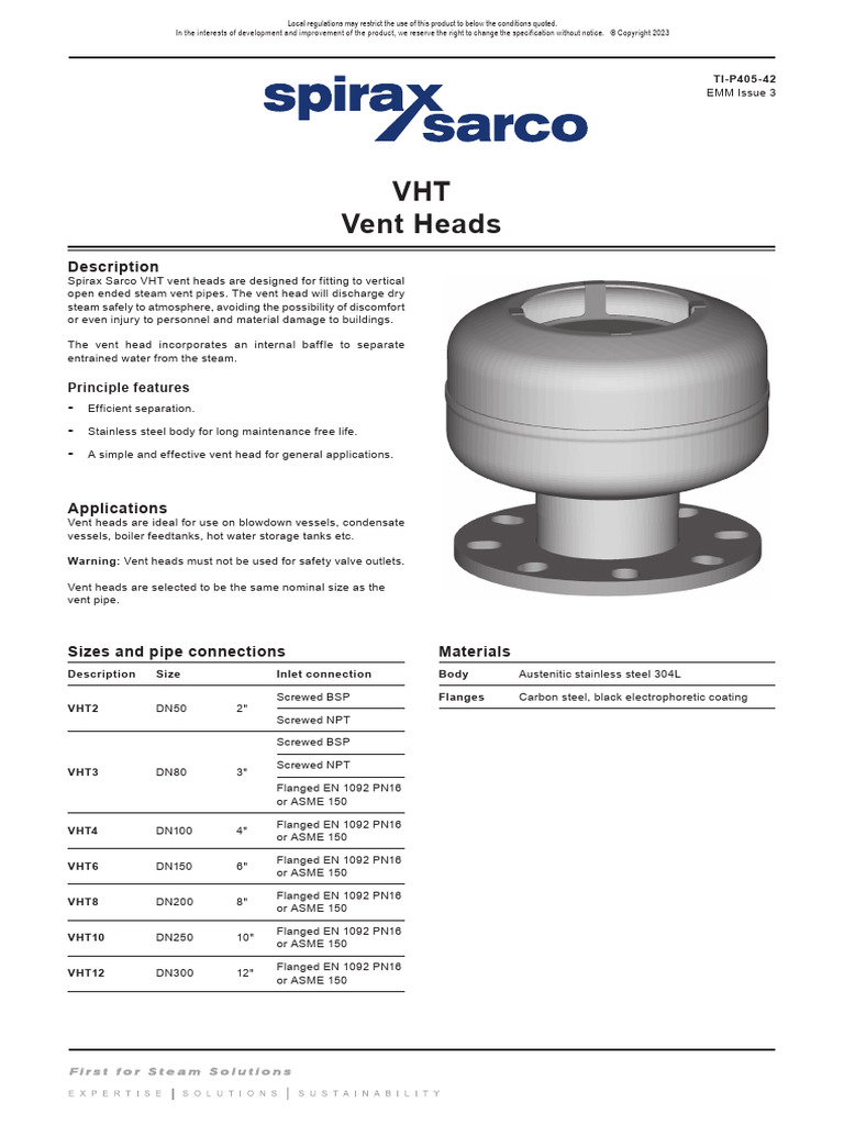 VHT-TI-P405-42-EN | PDF | Pipe (Fluid Conveyance) | Steel