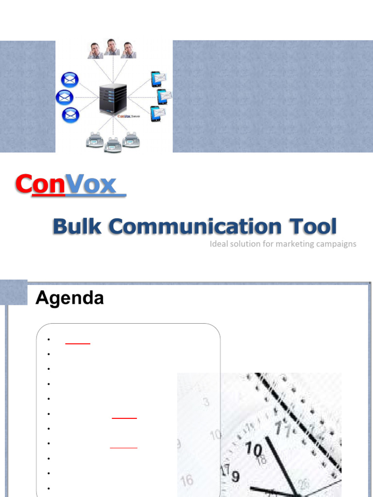 ConVox Bulk Communication Tool | PDF | Telecommunications | Voicemail