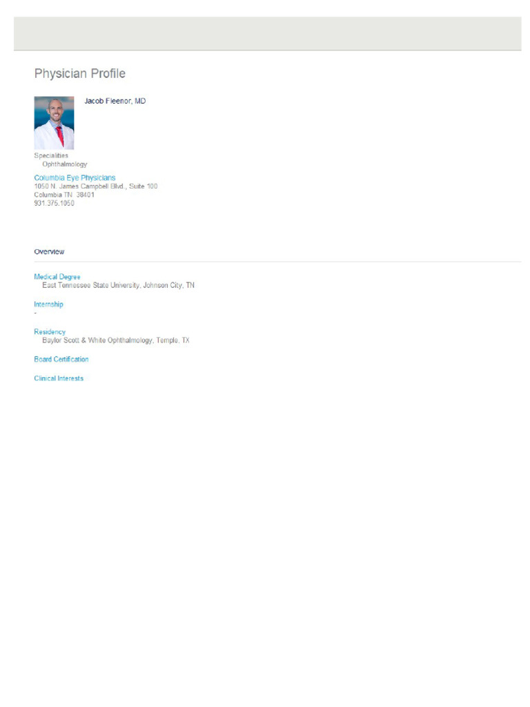 Physician Profile | PDF