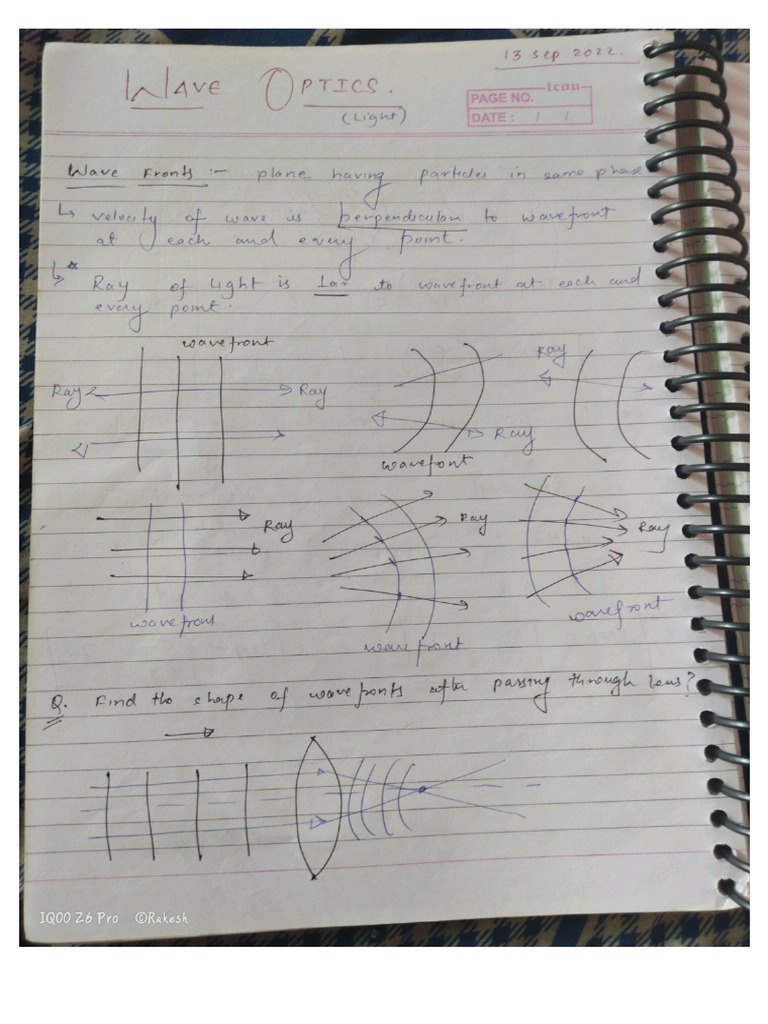 Wave Optics & EM Waves Notes by Puneet Sir | PDF
