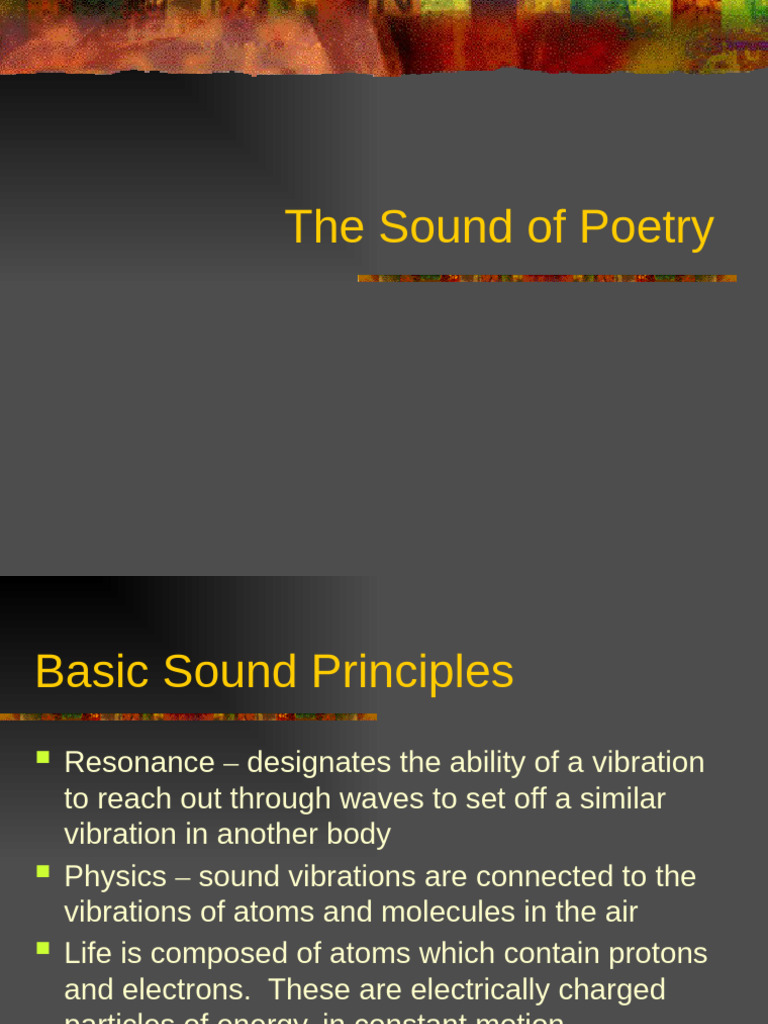 The Sound of Poetry | PDF | Sound | Waves
