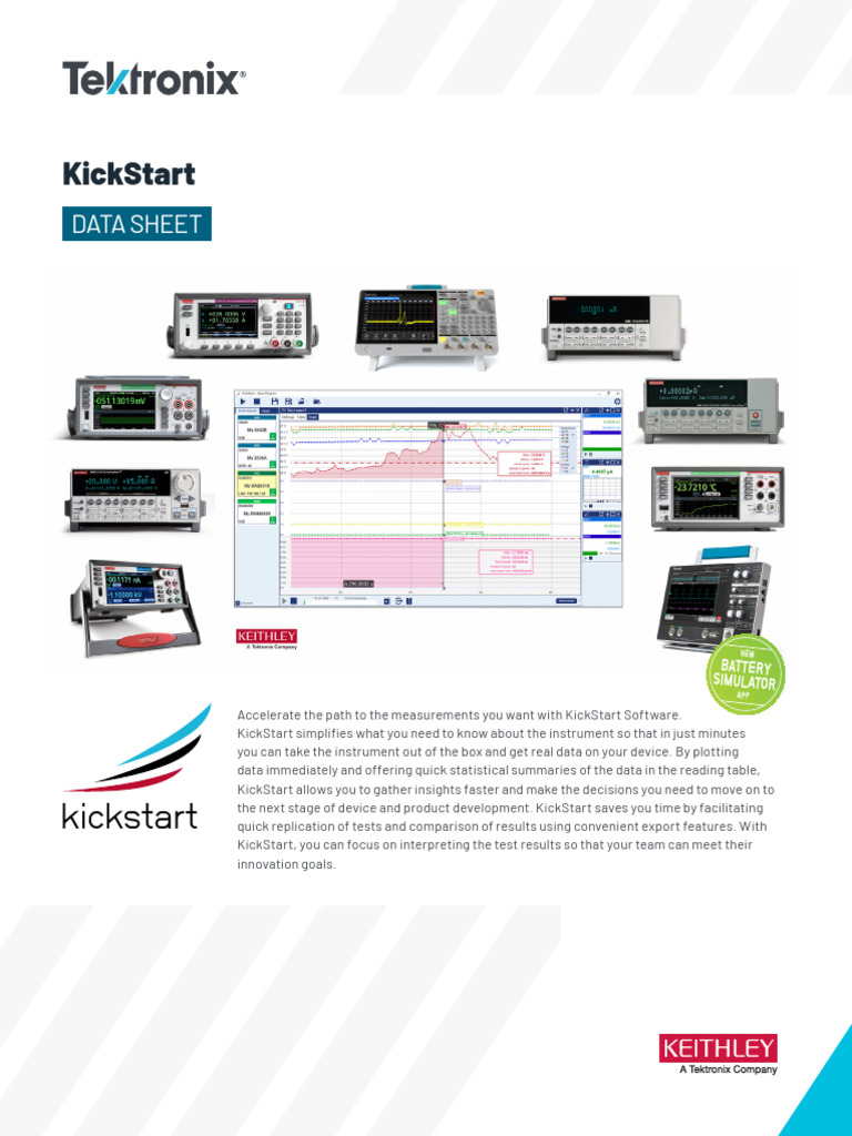 KickStart Instrument Control Software Datasheet - 1KW-60965-14 | PDF | Application Software ...