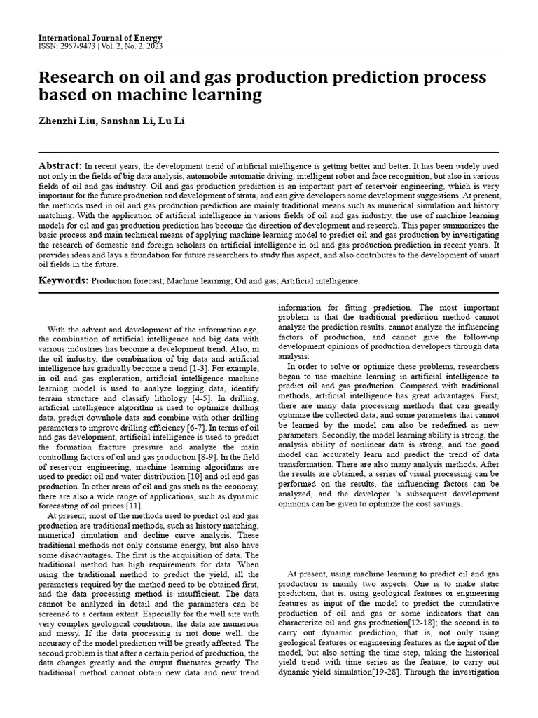 Research On Oil and Gas Production Prediction Proc 2 | PDF | Errors And ...