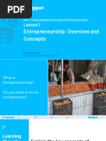 Entrep - Unit 1 - Lesson 1 PDF | PDF | Entrepreneurship | Goal