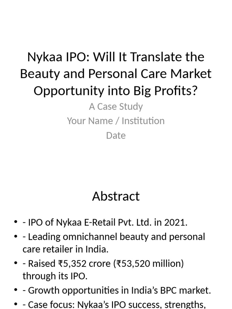 Nykaa IPO: Beauty Market Growth Insights | PDF | Private Sector | Marketing