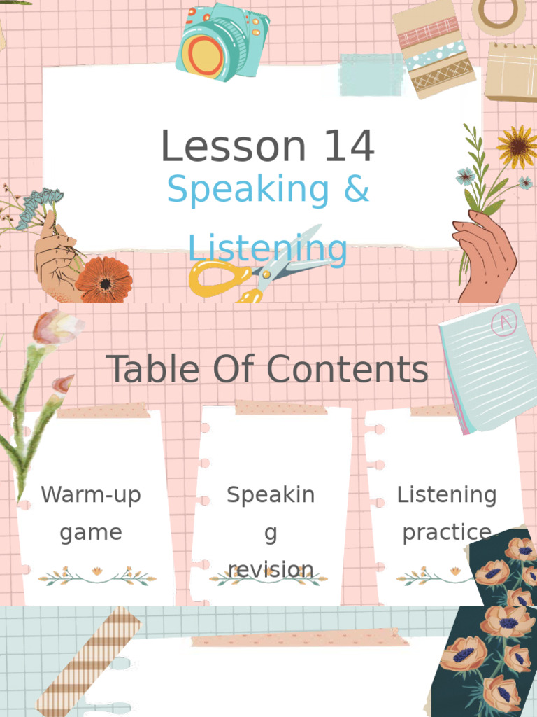 Lesson 11. Speaking Revision & Listening Full Test Practice | PDF
