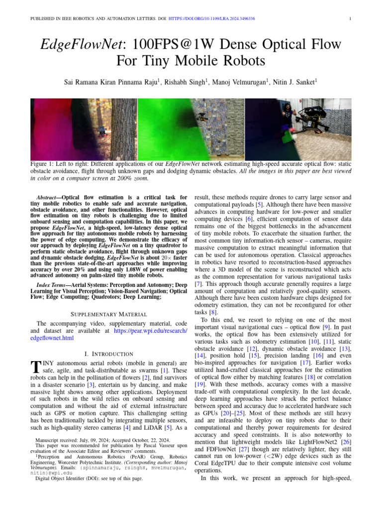 EdgeFlowNet_100FPS1W_Dense_Optical_Flow_For_Tiny_M | PDF | Robotics | Computing