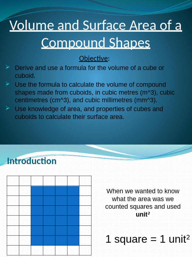 Volume and Surface Area of A Compound Shapes | PDF | Volume | Area