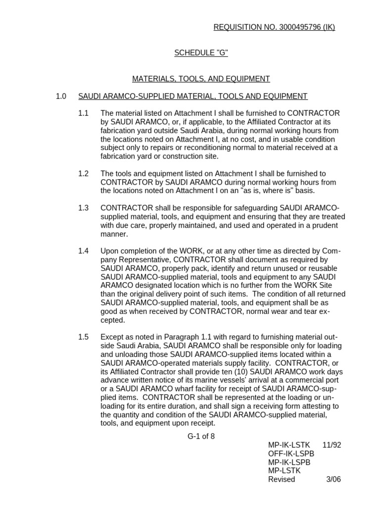 Saudi Aramco Contractor Guidelines | PDF | Procurement | Saudi Arabia
