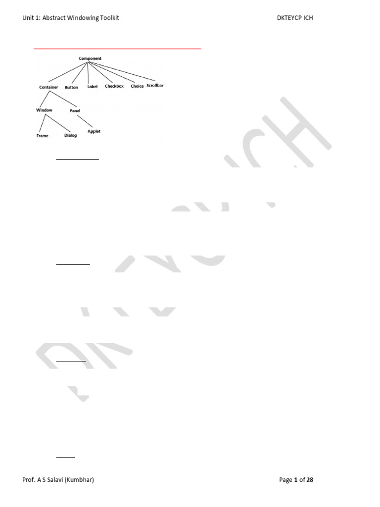 UNIT 1 AWT | PDF | Window (Computing) | Software Development UNIT 1 AWT | PDF | Window (Computing) | Software Development