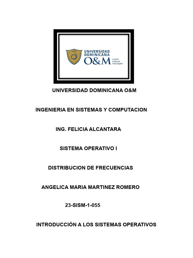 Distribución de frecuencias (23-SISM-1-055) ANGELICA MARTINEZ | PDF | Interfaz de línea de ...