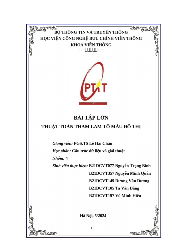 BTL CTDL> Greedy Coloring | PDF