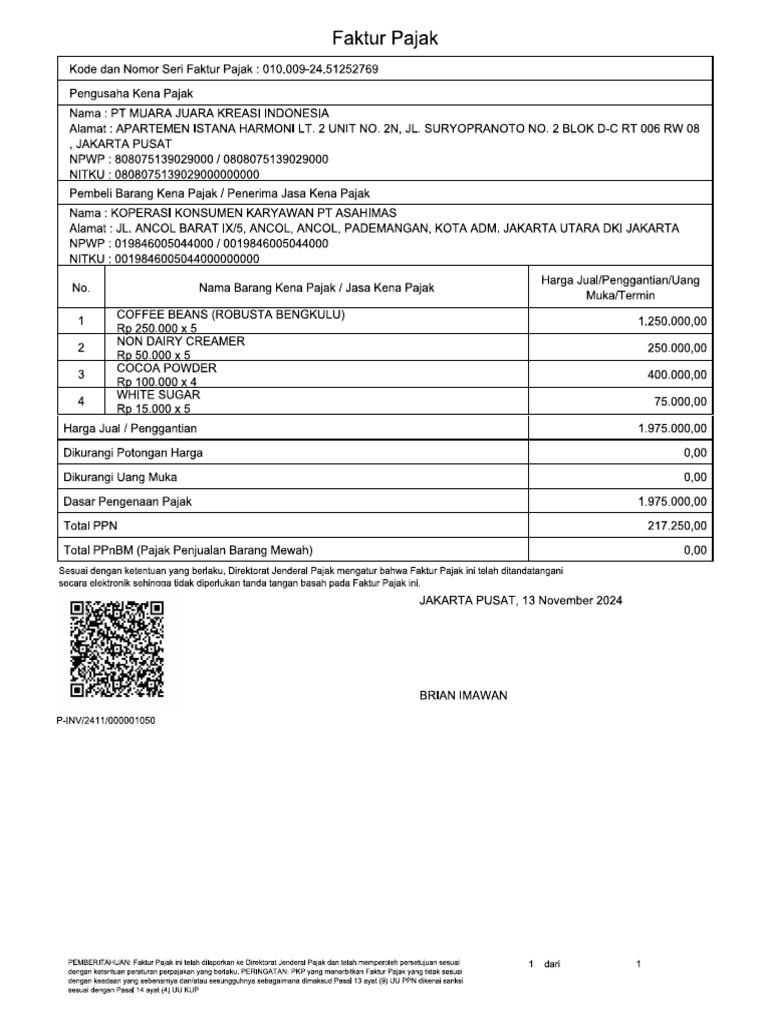 FP Asahimas - Inv 13nov 2024 | PDF