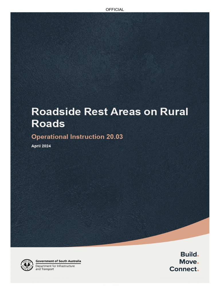 Operational Instruction 20.03 - Roadside Rest Areas On Rural Roads ...