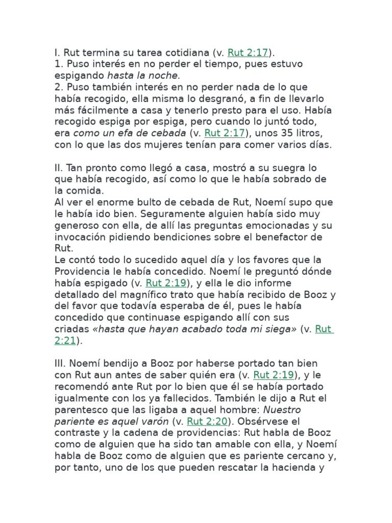 Rut 7 | PDF | Rut (figura bíblica) | Libro de rut