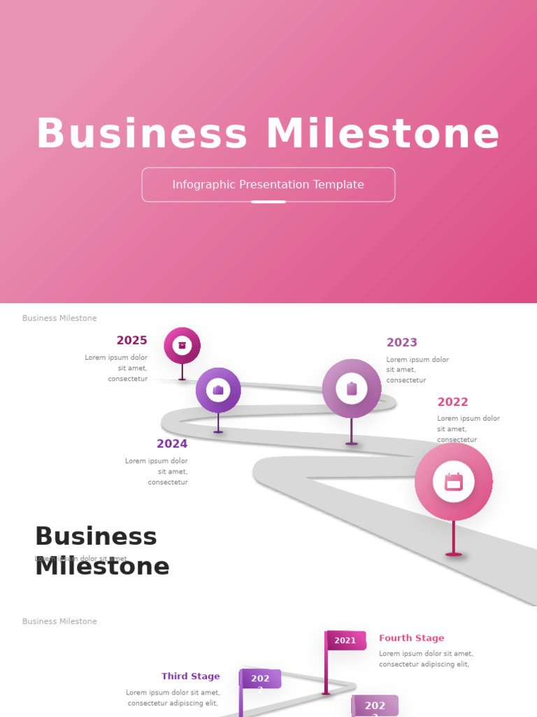 Business Milestone Presentation Template | PDF