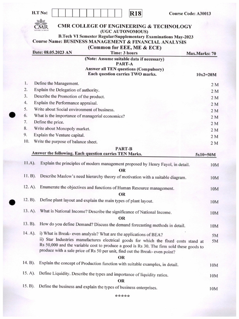 R18-BTECH-ECE-VI-SEM-Reg-Supple-May-2023 | PDF
