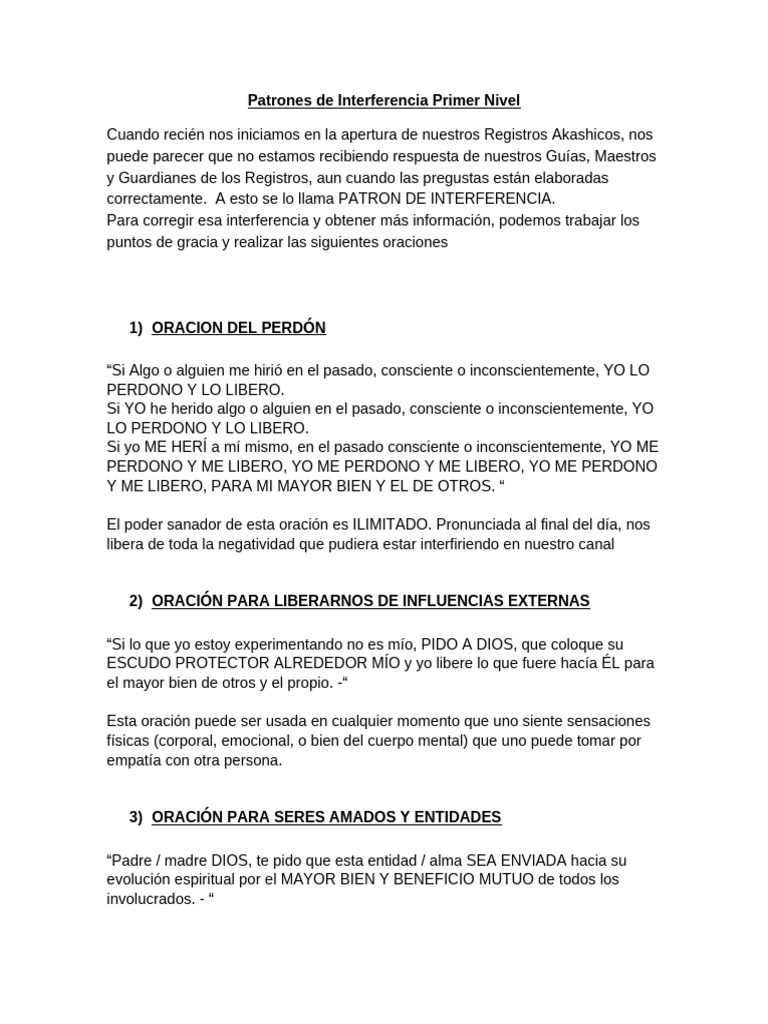 Patrones de Interferencia Primer Nivel | PDF | Las emociones | Mente