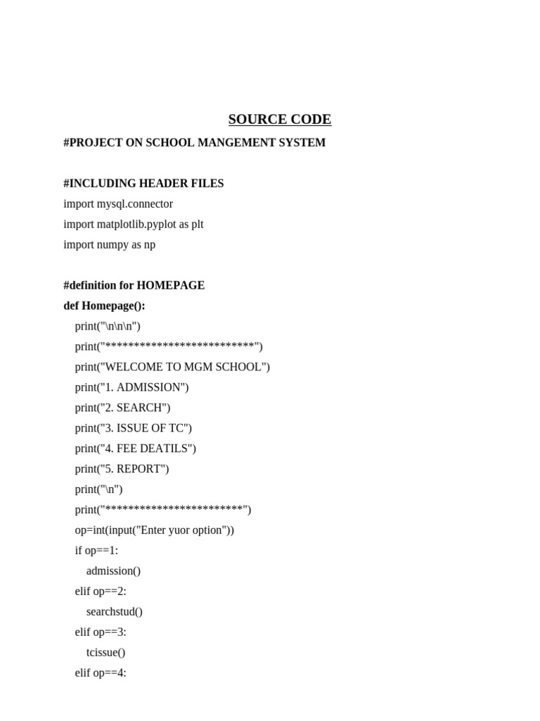 IP School Management System | PDF | Computer Science | Computer Programming