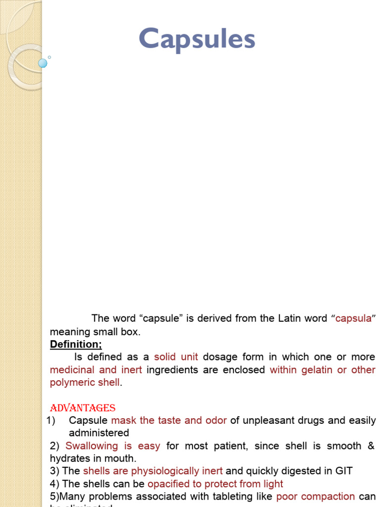 Tamping Pin Method in Capsule Production | PDF | Pharmaceutical ...
