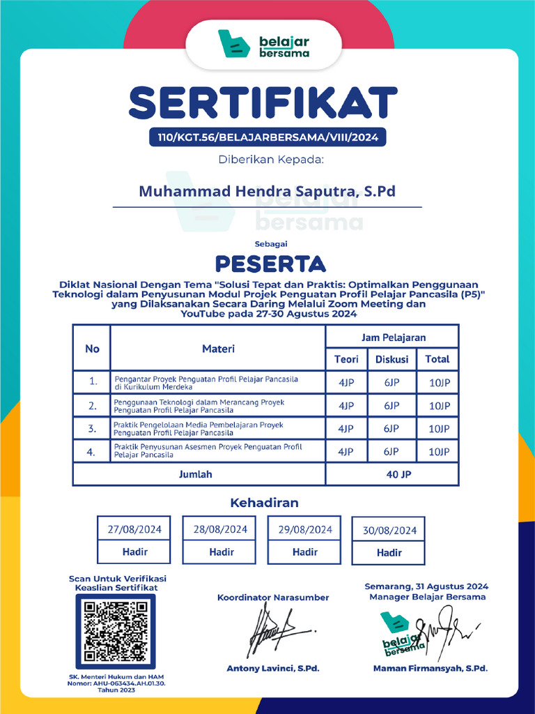 Muhammad Hendra Saputra, S.PD | PDF