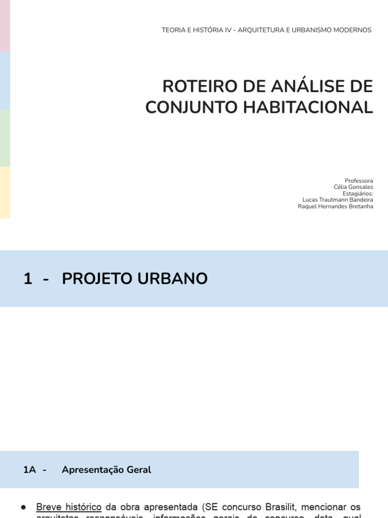 Roteiro de Análise de Conjunto Habitacional (1).Pptx (1) | PDF | Simetria