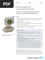 Endress-Hauser Proline Promag P 300 5P3B EN | PDF | Flow Measurement ...