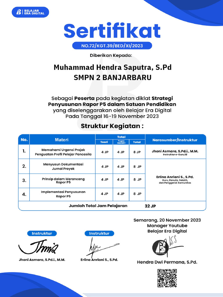 Muhammad Hendra Saputra, S.PD SMPN 2 Banjarbaru | PDF