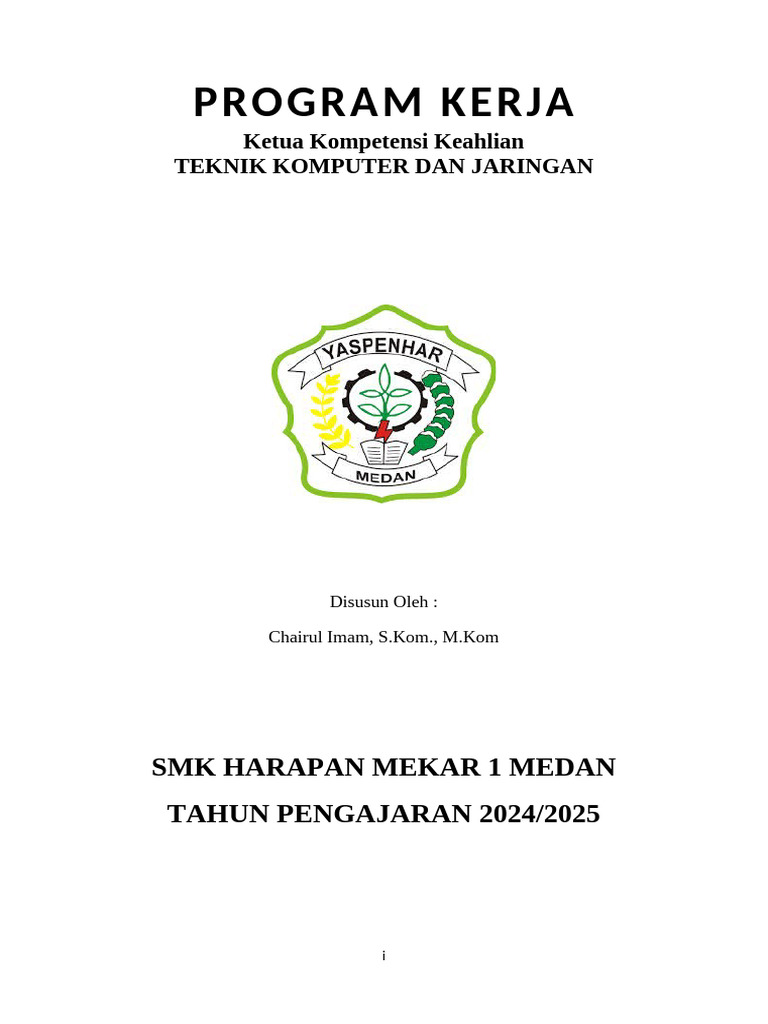 Program Kerja Ketua Jurusan SMK TKJ | PDF
