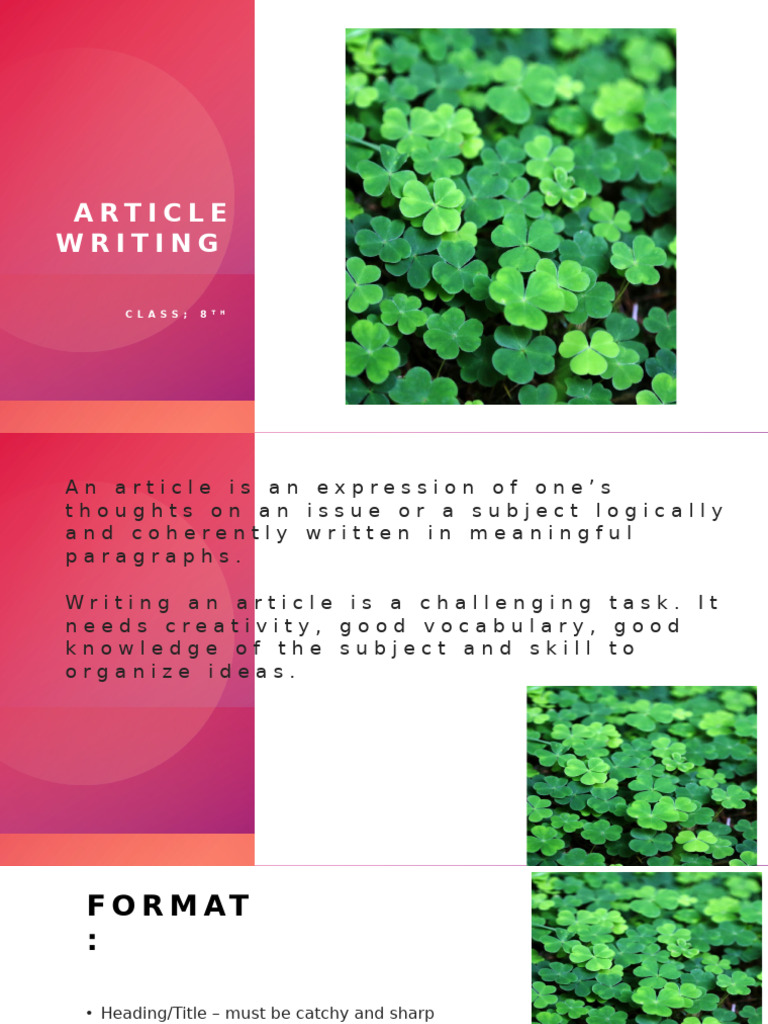 Article Writing | PDF