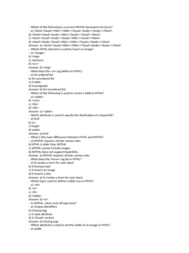 web question bank | PDF | Html Element | World Wide Web