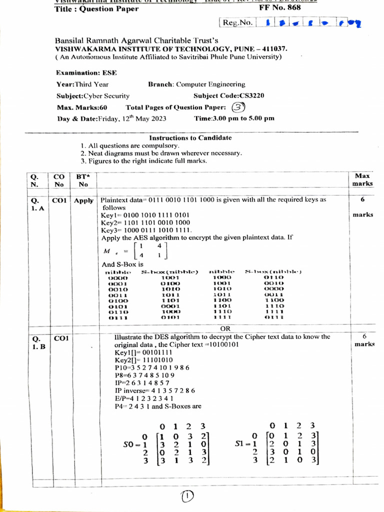 CS-SY and TY Exam Papers 2024 Batch | PDF | Parsing | Mathematical Logic