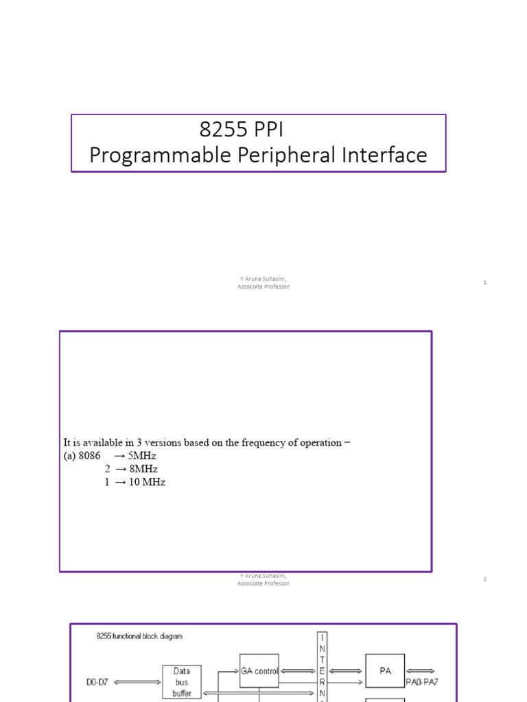 8255 PPI Introduction | PDF | Electric Motor | Computer Architecture