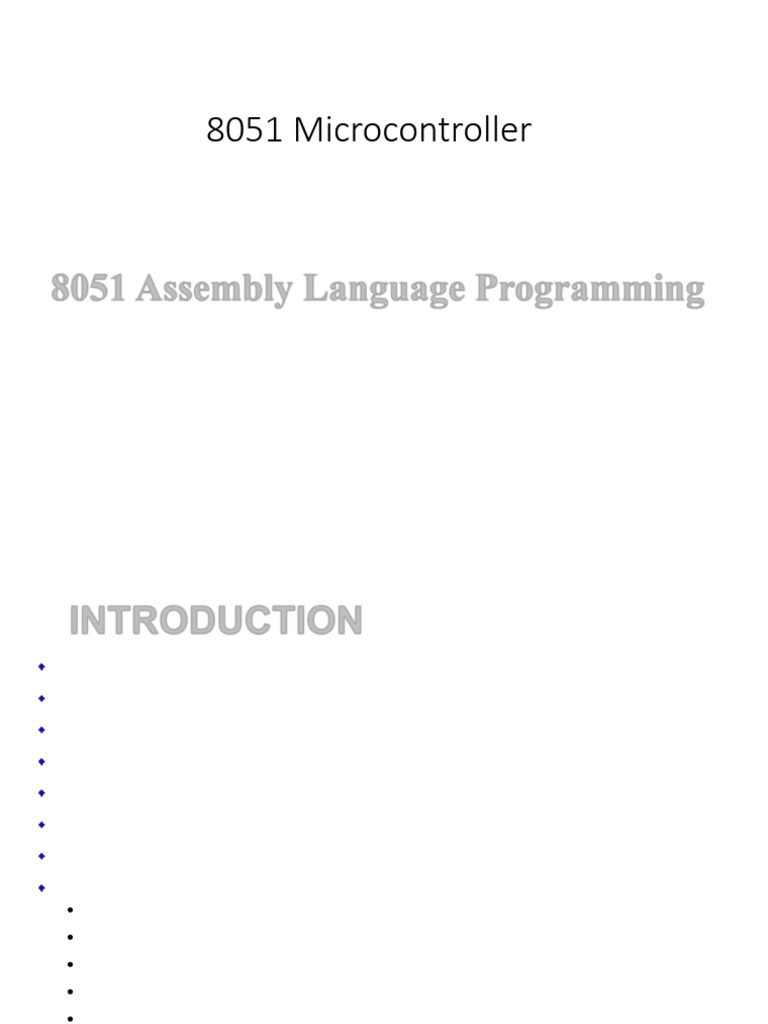 8051 Addressing Modes and Instructions | PDF | Assembly Language ...