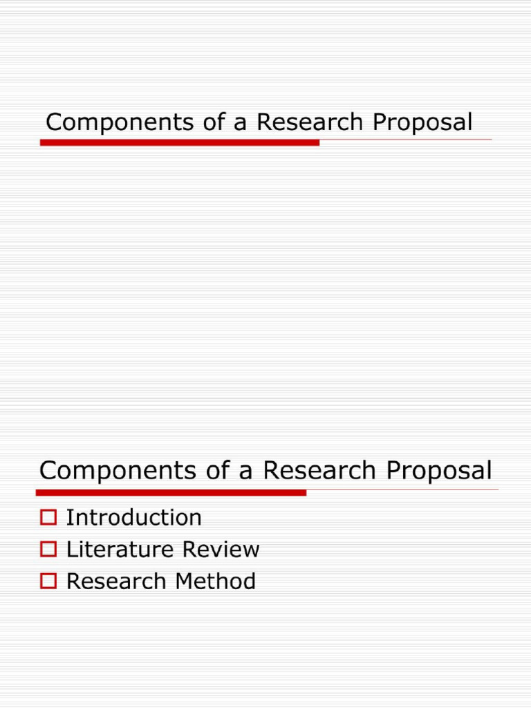 component of Research proposal | PDF