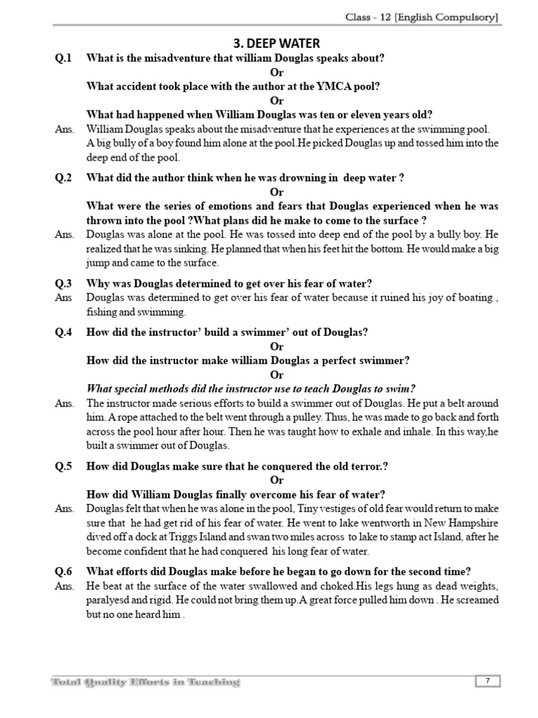 3.Deep Water | PDF | Swimming