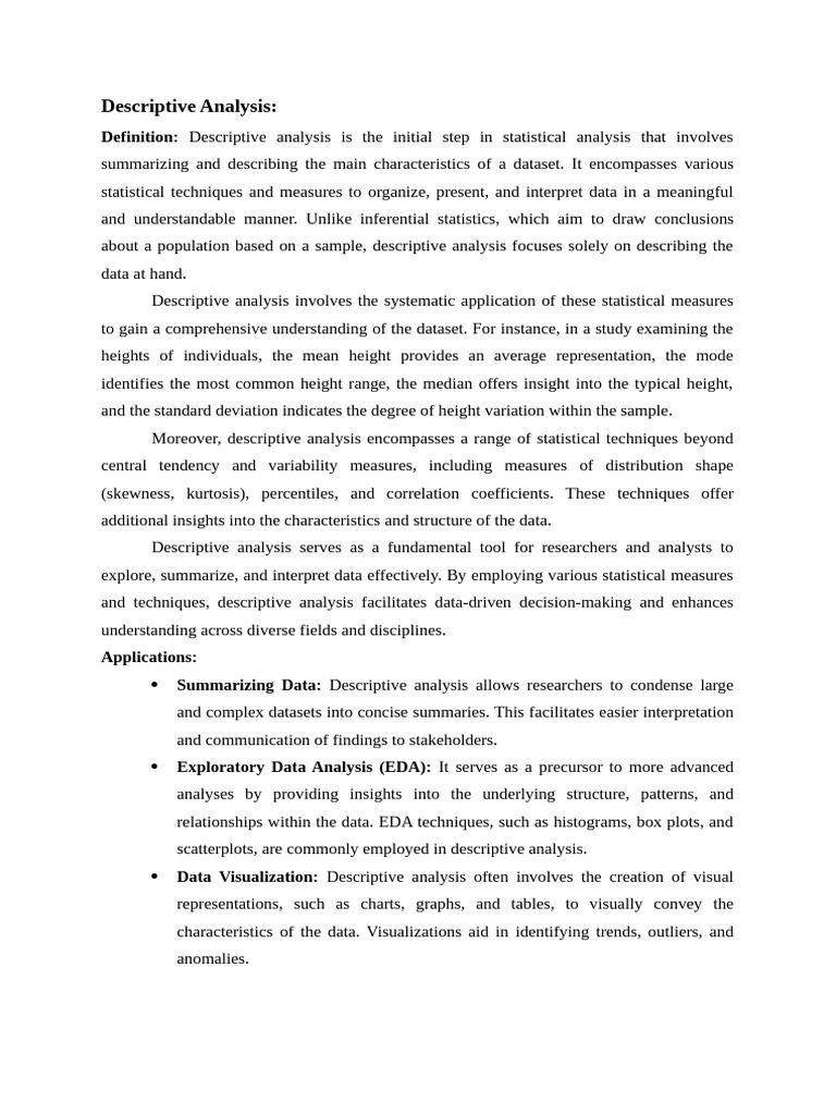 Descriptive Analysis in Tableau | PDF | Data Analysis | Mean
